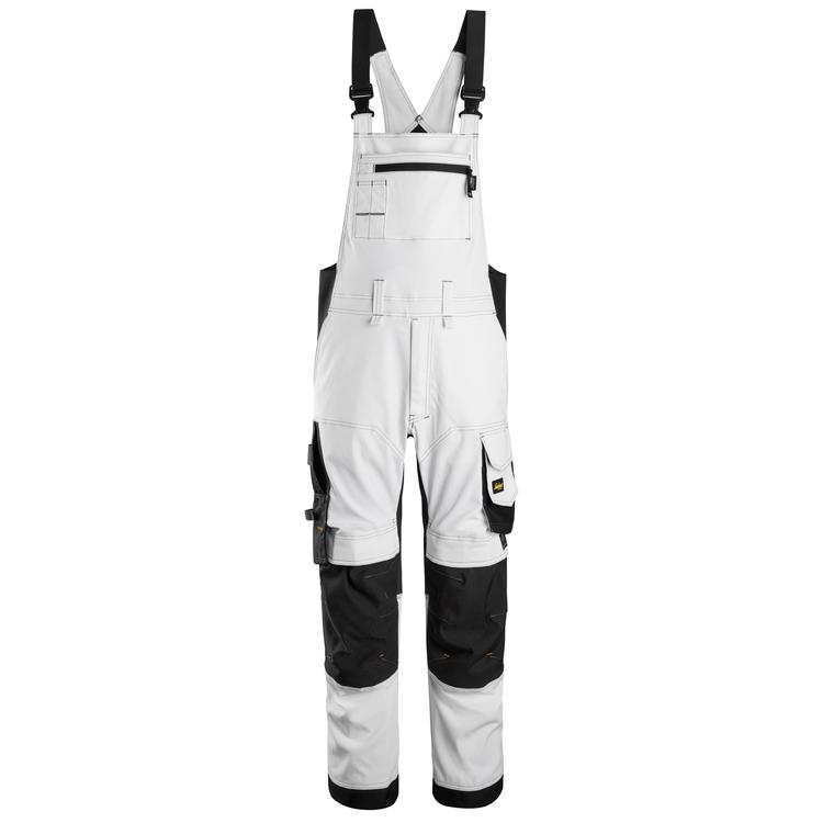 Snickers 6051 Allroundwork Stretch Bib & Brace Broek White - Black